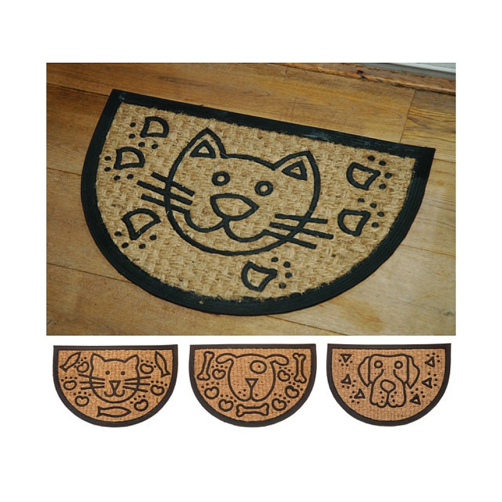 Covoras pentru antreu din cocos semicerc 40X60cm, baza de cauciuc în ...